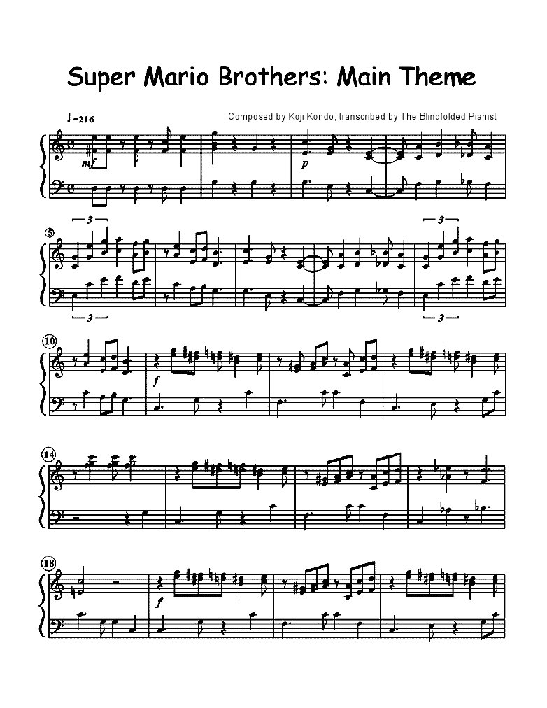 Super Mario Theme Song