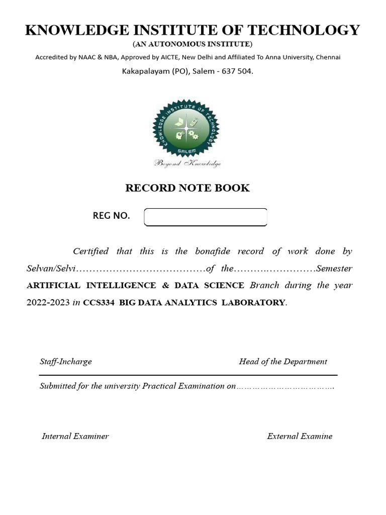 Big Data Analytics Lab Guide | PDF | Map Reduce | Apache Hadoop