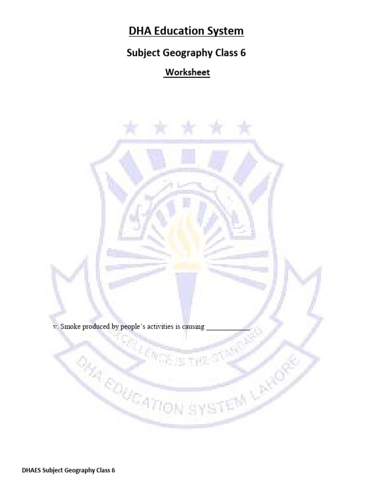 Geo CH 3 6th Worksheet | PDF | Desert | Plants