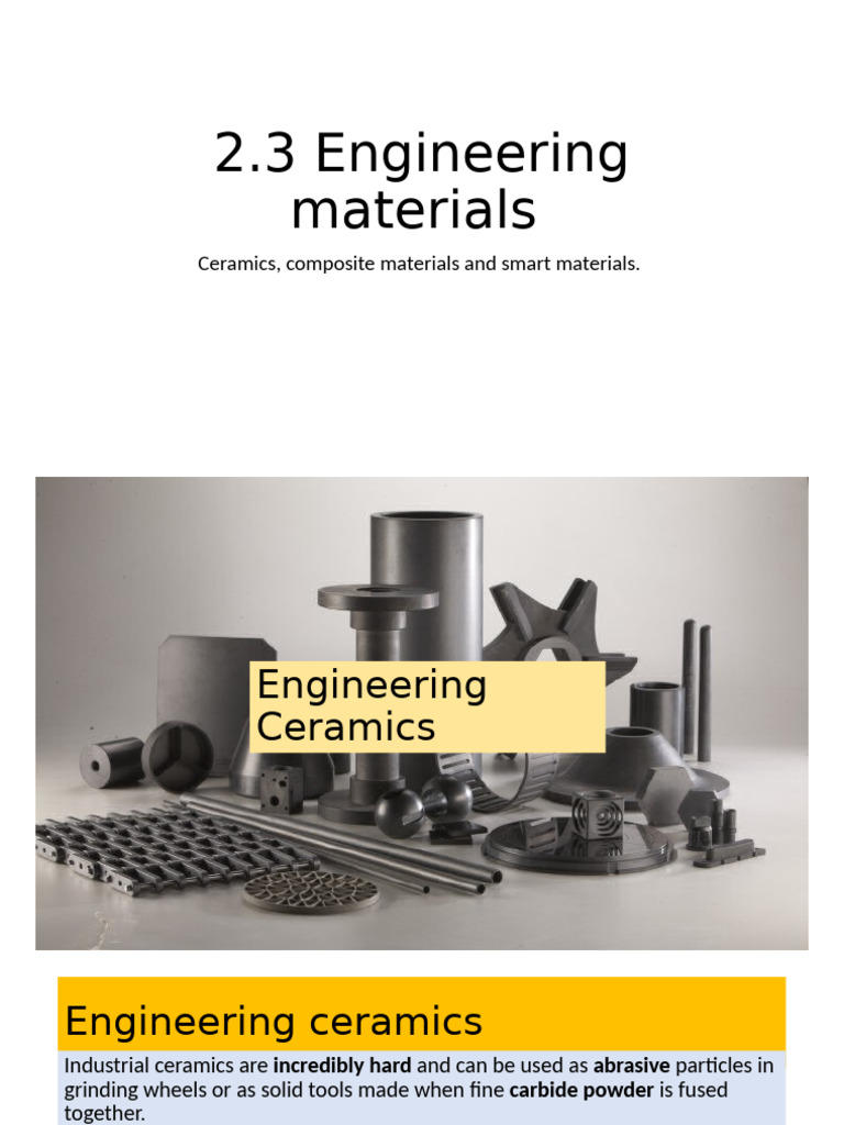 Engineering Materials: Ceramics & Composites | PDF | Composite Material ...
