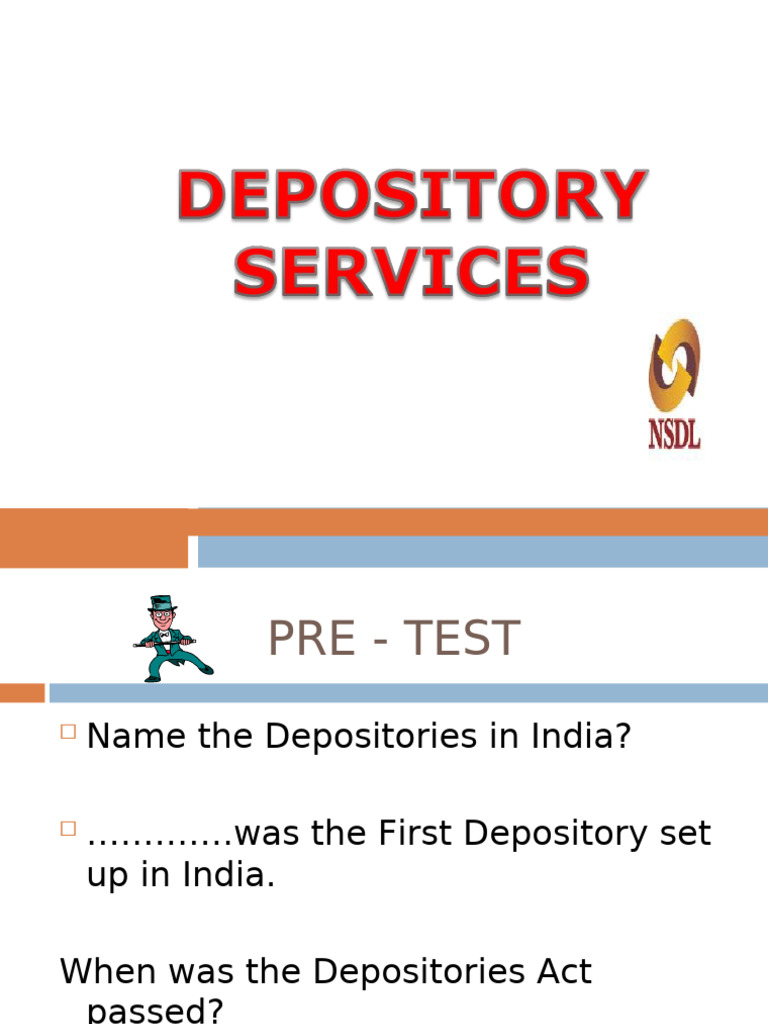 Depository | PDF | Securities (Finance) | Corporations