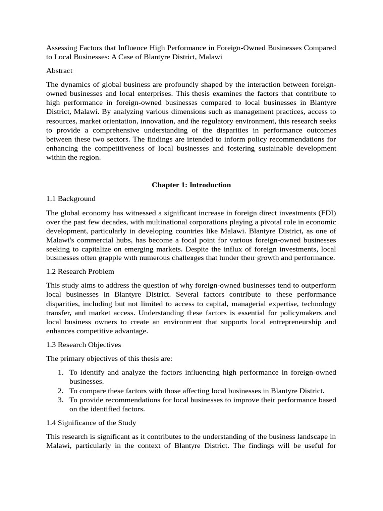 Assessing Factors That Influence High Performance in Foreign | PDF ...