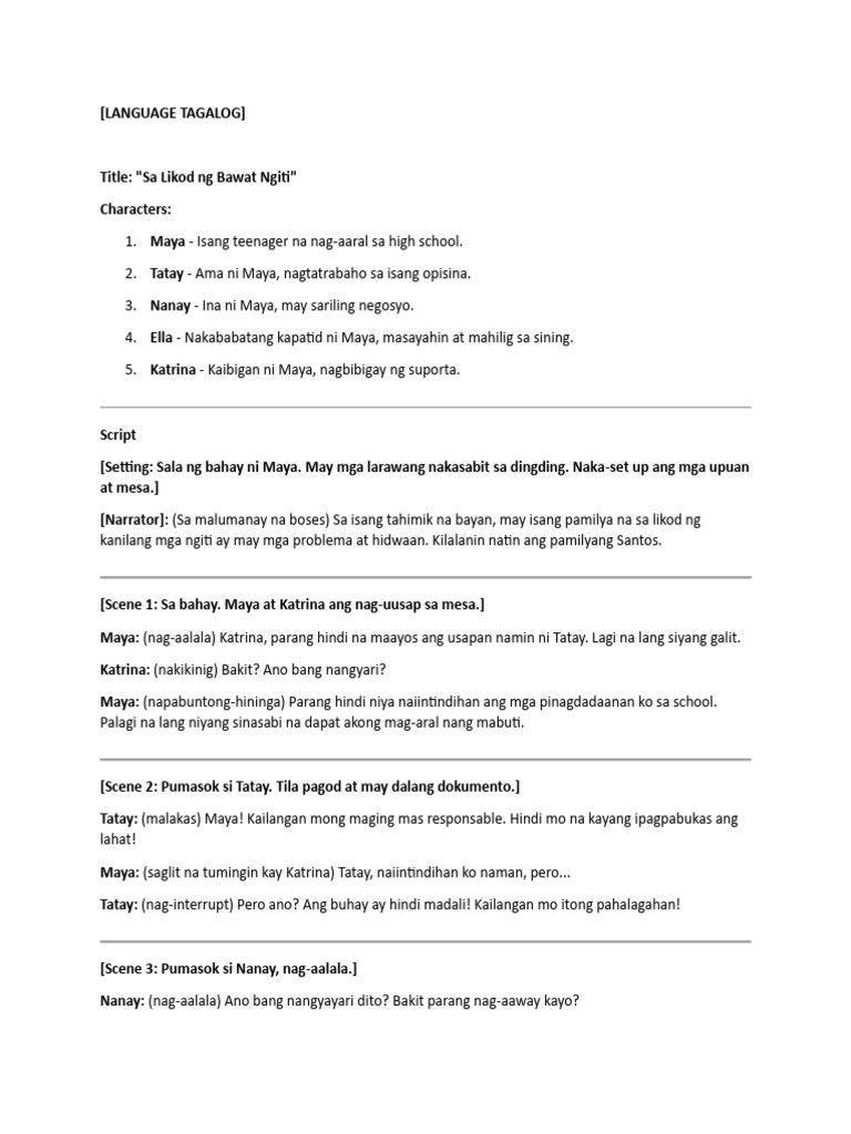 Language Tagalog | PDF