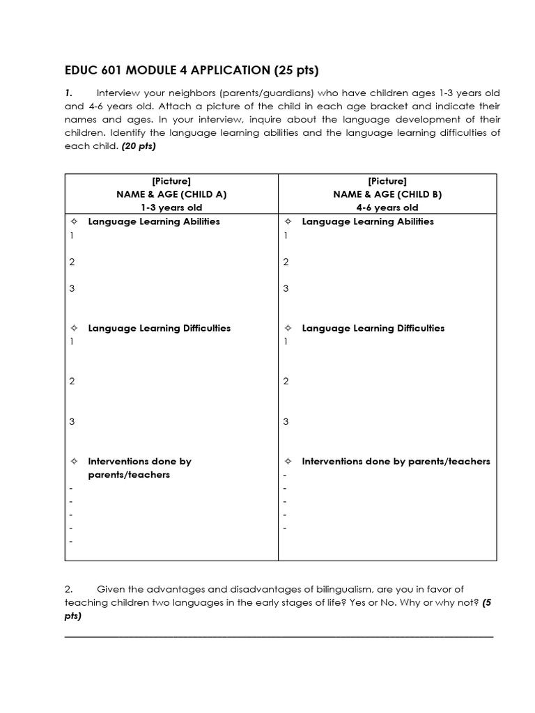 Educ 601.module 4 Application | PDF