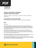 Programa Feria Del Libro 2025 | PDF