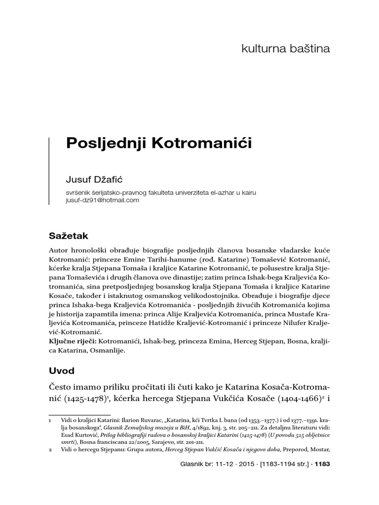 Posljednji Kotromanici | PDF