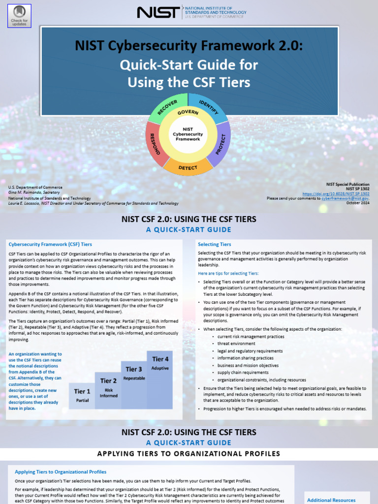 NIST CSF 2.0: Quick-Start Guide | PDF | Business