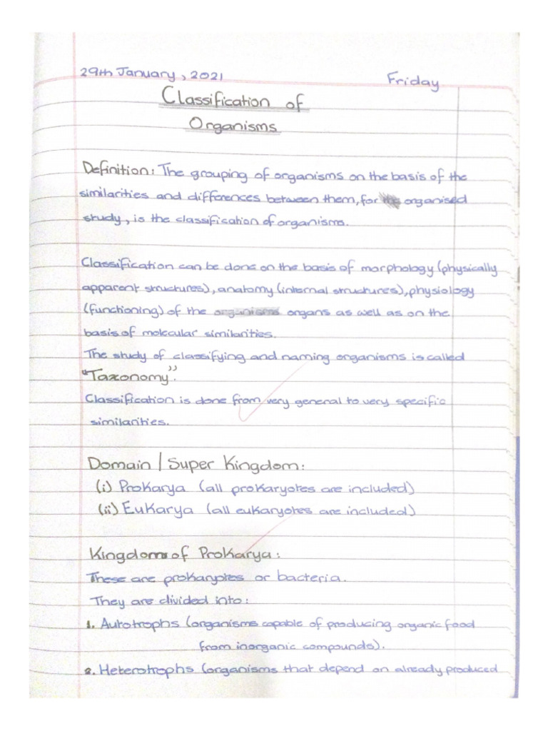 Classification of Organisms | PDF