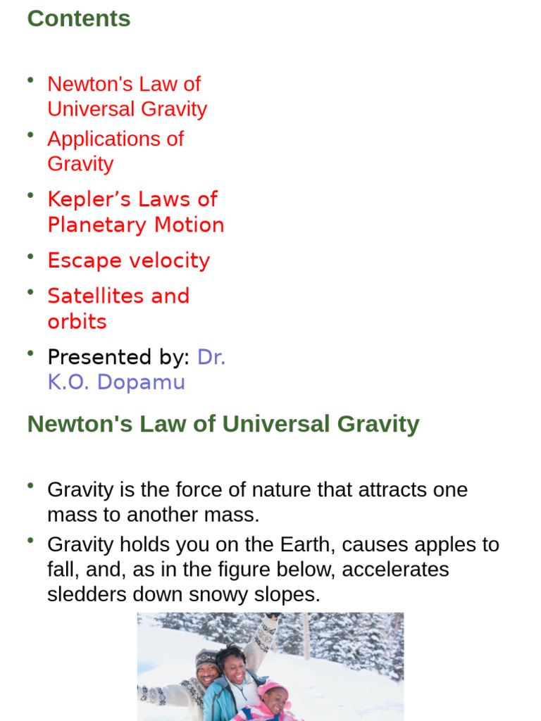 Gravity 2 | PDF | Orbit | Newton's Law Of Universal Gravitation