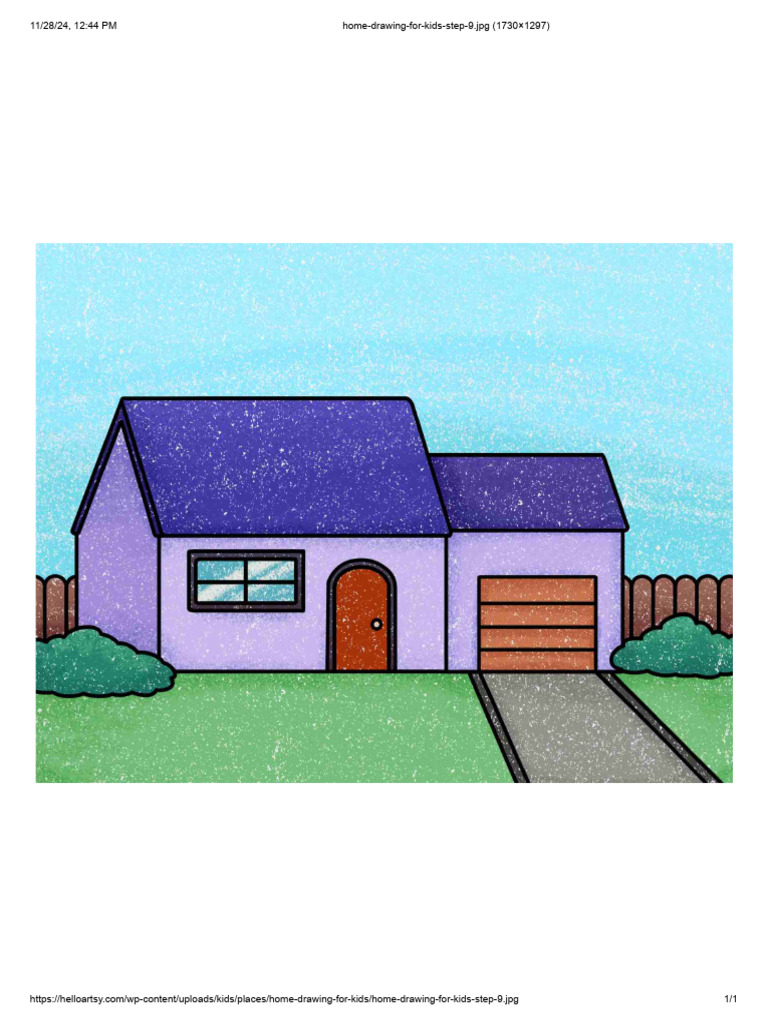 Home Drawing For Kids Step 9 | PDF