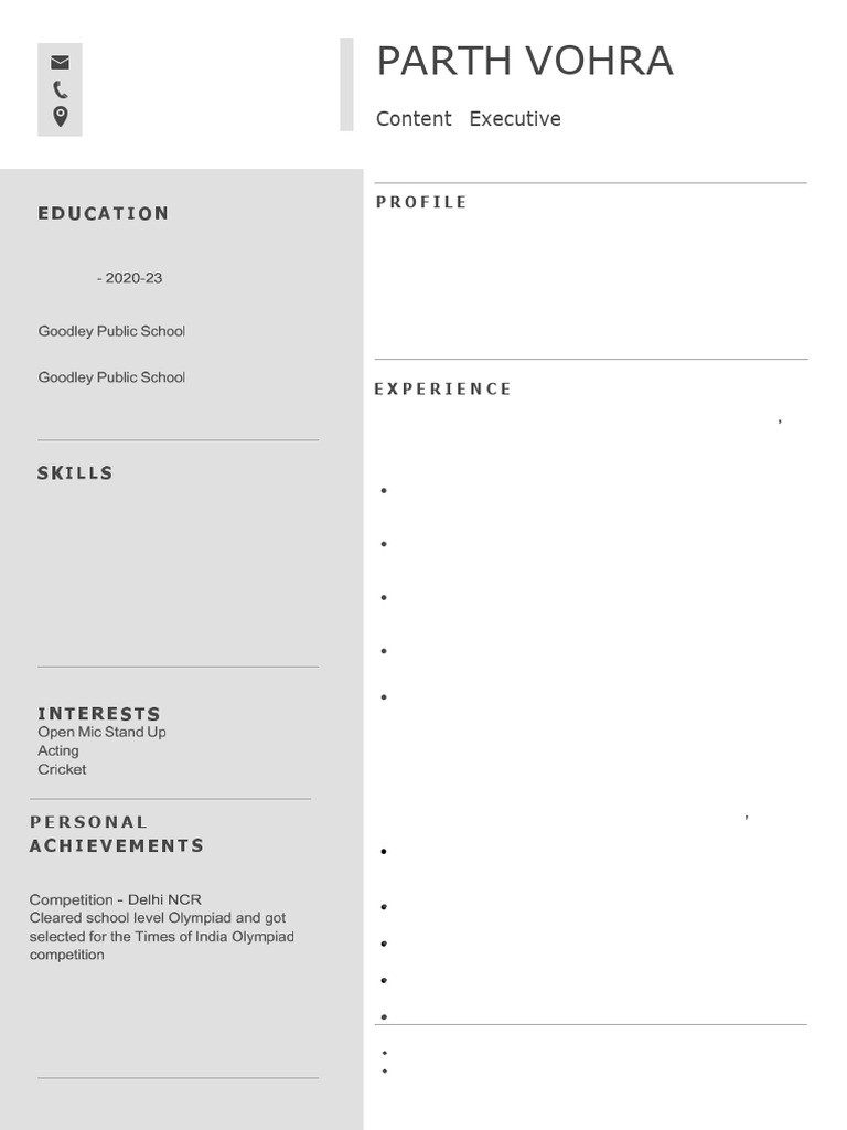 Parth's Resume | PDF | Recruitment | Social Media