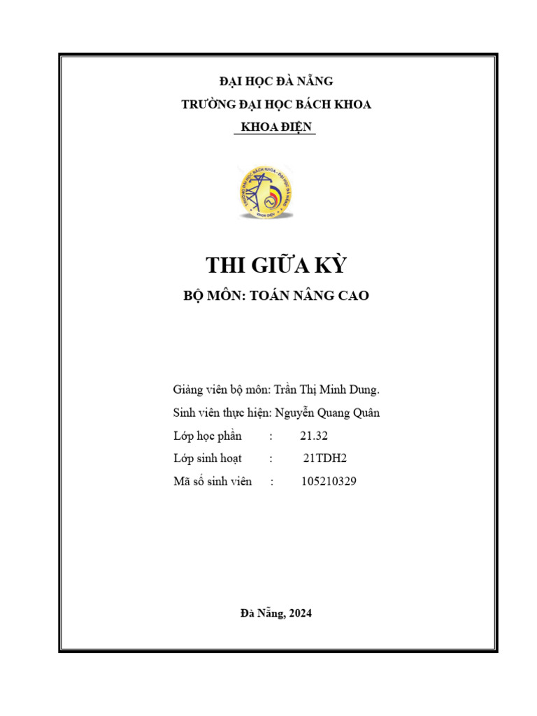 Thi Gi A K Toán Nâng Cao | PDF