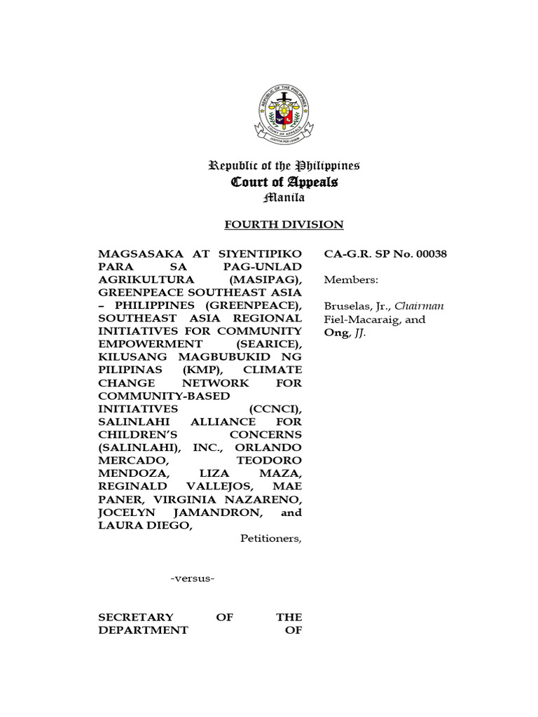 April 17th 2024 Writ of Kalikasan-Philippines | PDF | Mootness ...