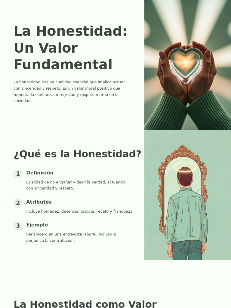 La Honestidad Un Valor Fundamental | PDF