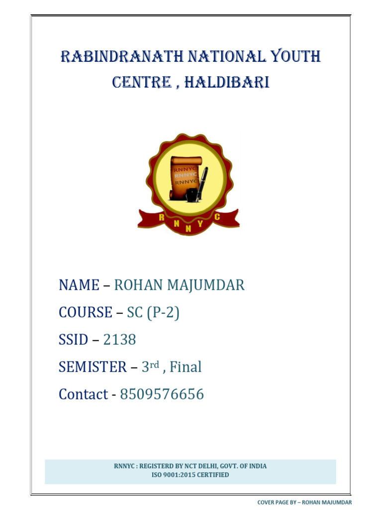 RNNYC Haldibari Student Profile | PDF