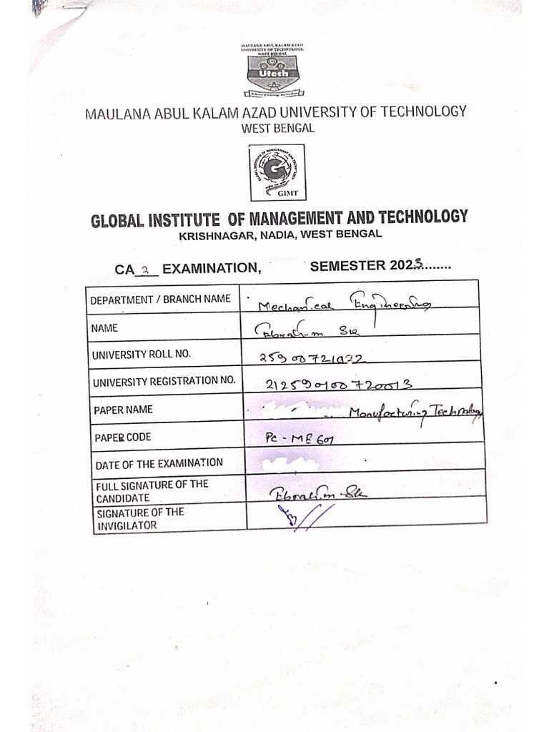 Ebrahim SK - Ca-3 | PDF