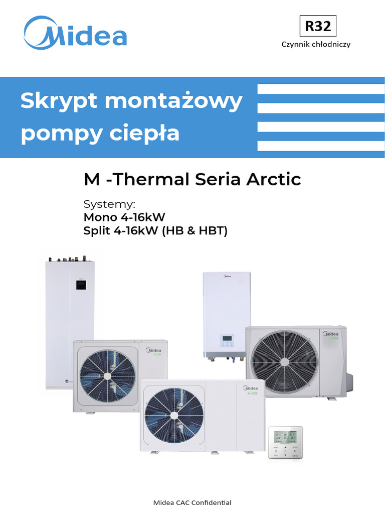 Skrypt Montazowy M Thermal Pompa Ciepla MONOBLOCK I SPLIT I ALL in ONE | PDF