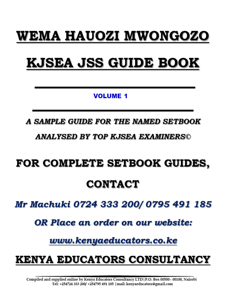 Kjsea Wema Hauozi Mwongozo | PDF