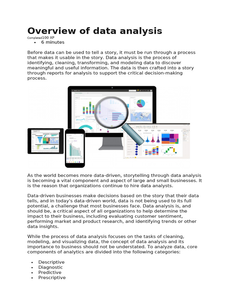 Overview of Data Analysis | PDF | Analytics | Predictive Analytics