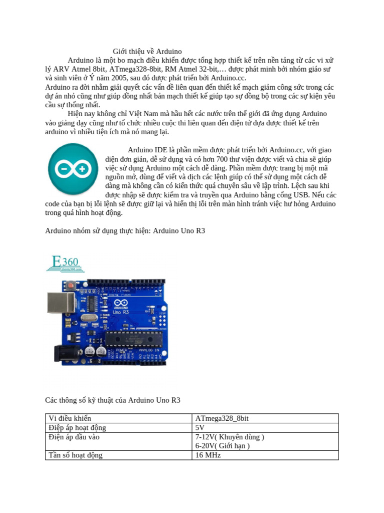 Giới thiệu về Arduino | PDF