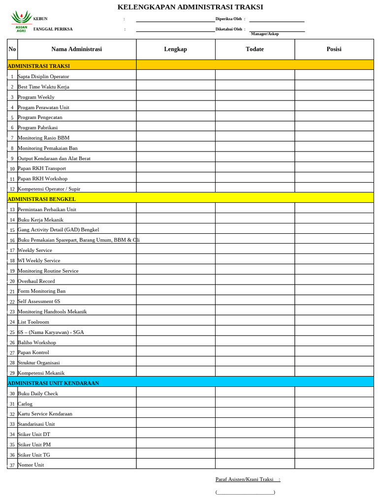 Form Administrasi Traksi R2 (April 2024) | PDF