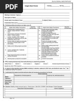 Lifting Work Permit | PDF | Crane (Machine)