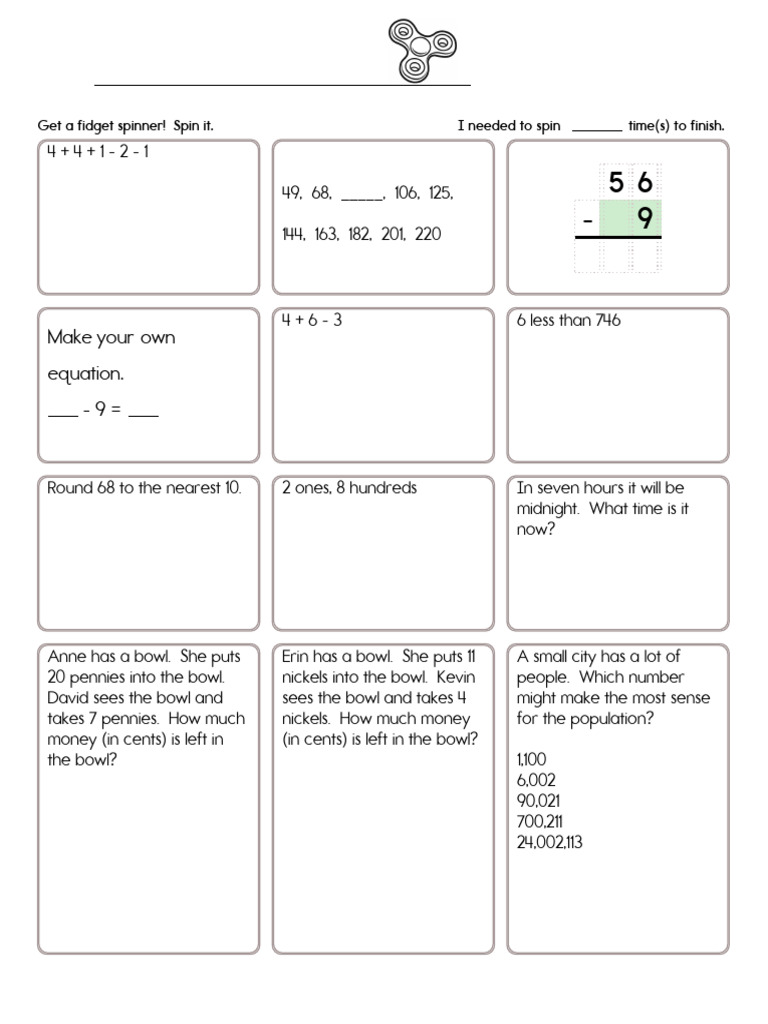 MathWorksheetsGrade3 12 23 | PDF