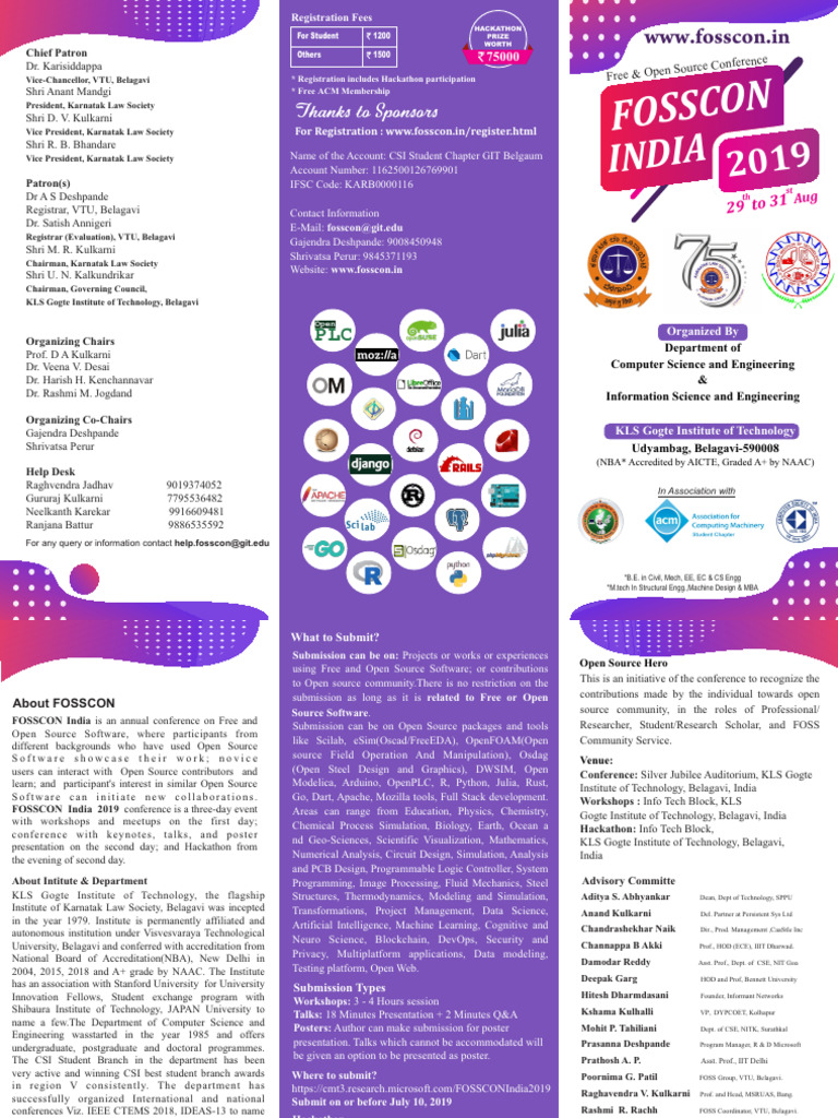 Fosscon Brochure | PDF | Open Source | Computer Science