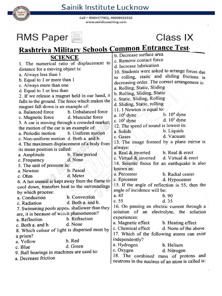 Practice Set 2 Class Ix Paper 11 Nov | PDF