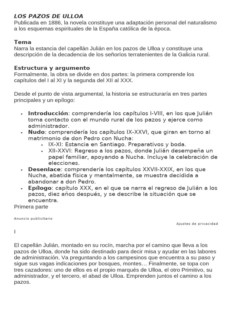 Los Pazos de Ulloa | PDF