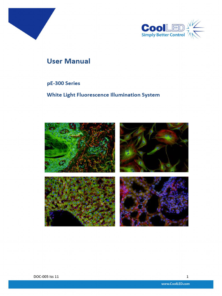 pE-300 Series Illumination User Manual | PDF | Microscopy | Light ...