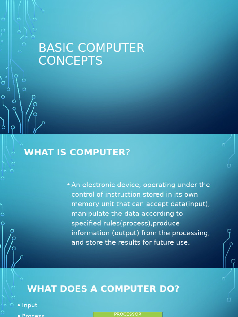 Basic Computer Concepts | PDF Basic Computer Concepts | PDF