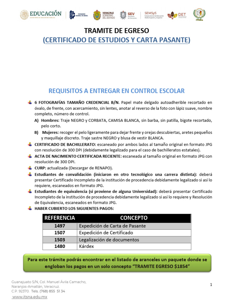 Requisitos de Egreso y Titulo Electronico 2024 | PDF | Certificado de nacimiento