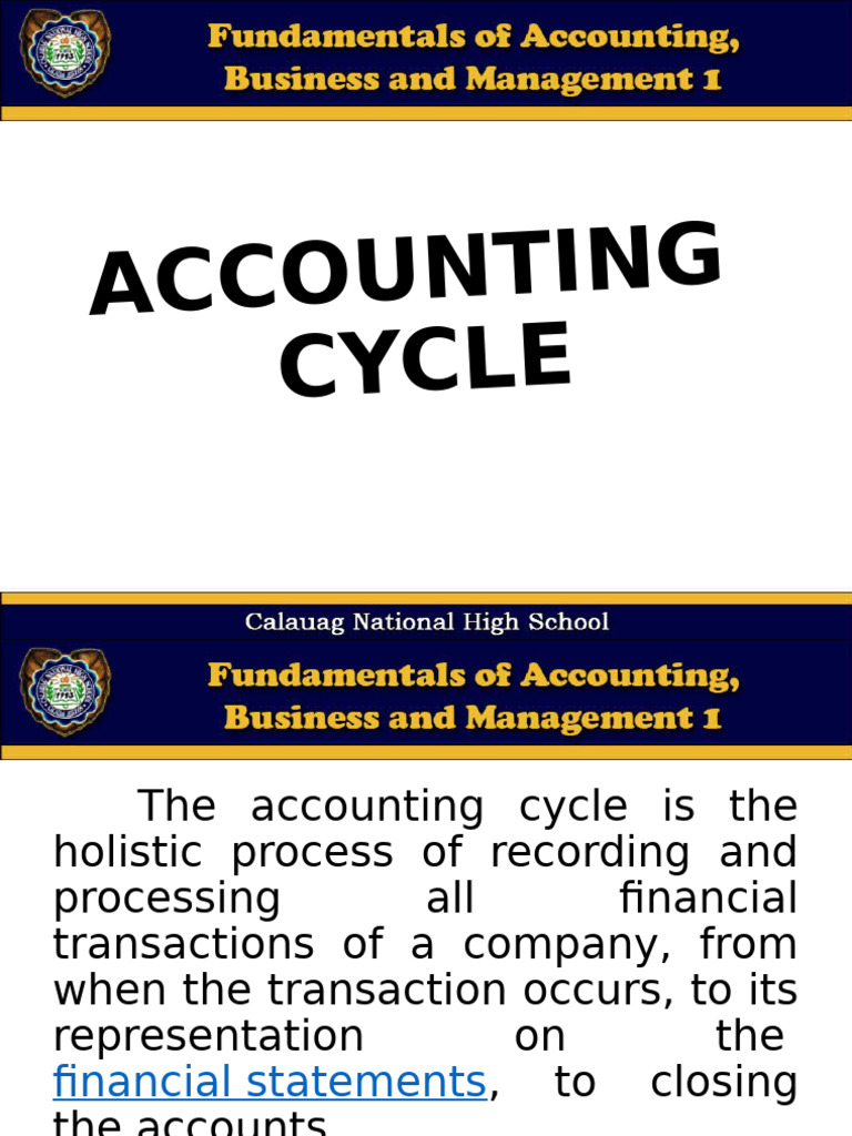 Accounting Cycle 1 JOURNALIZING | PDF | Debits And Credits | Bookkeeping