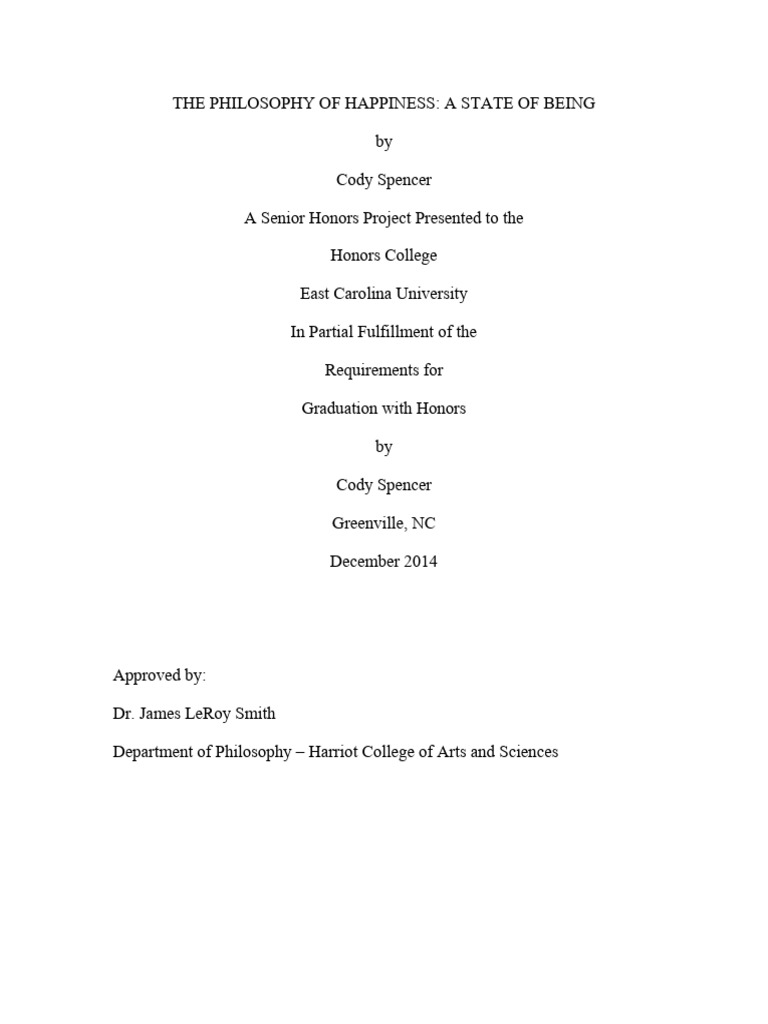 The Philosophy of Happiness-A State of Being | PDF | Happiness ...