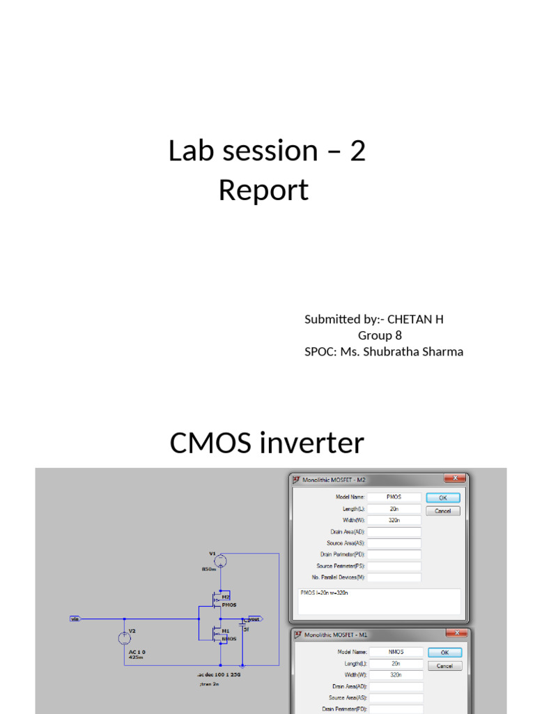 CMOS Inverter Lab Report | PDF