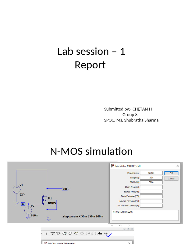 Lab Session - 1 - Report - NMOS - PMOS | PDF