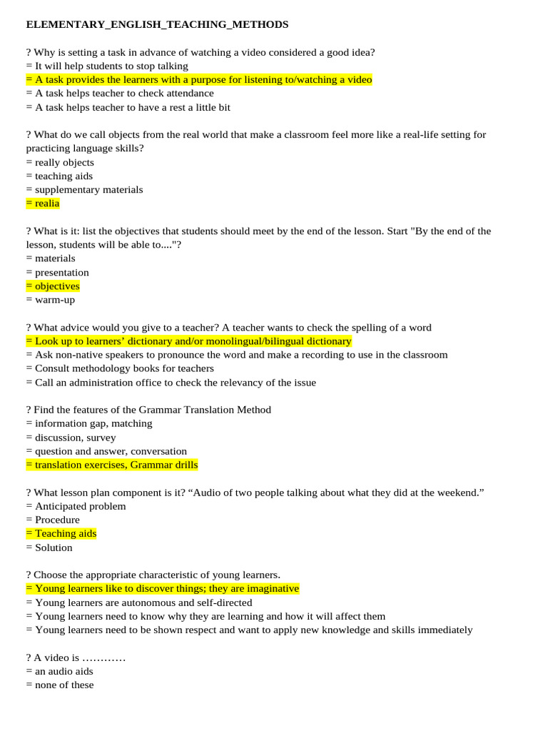 Effective Methods for Teaching English | PDF | Language Education ...