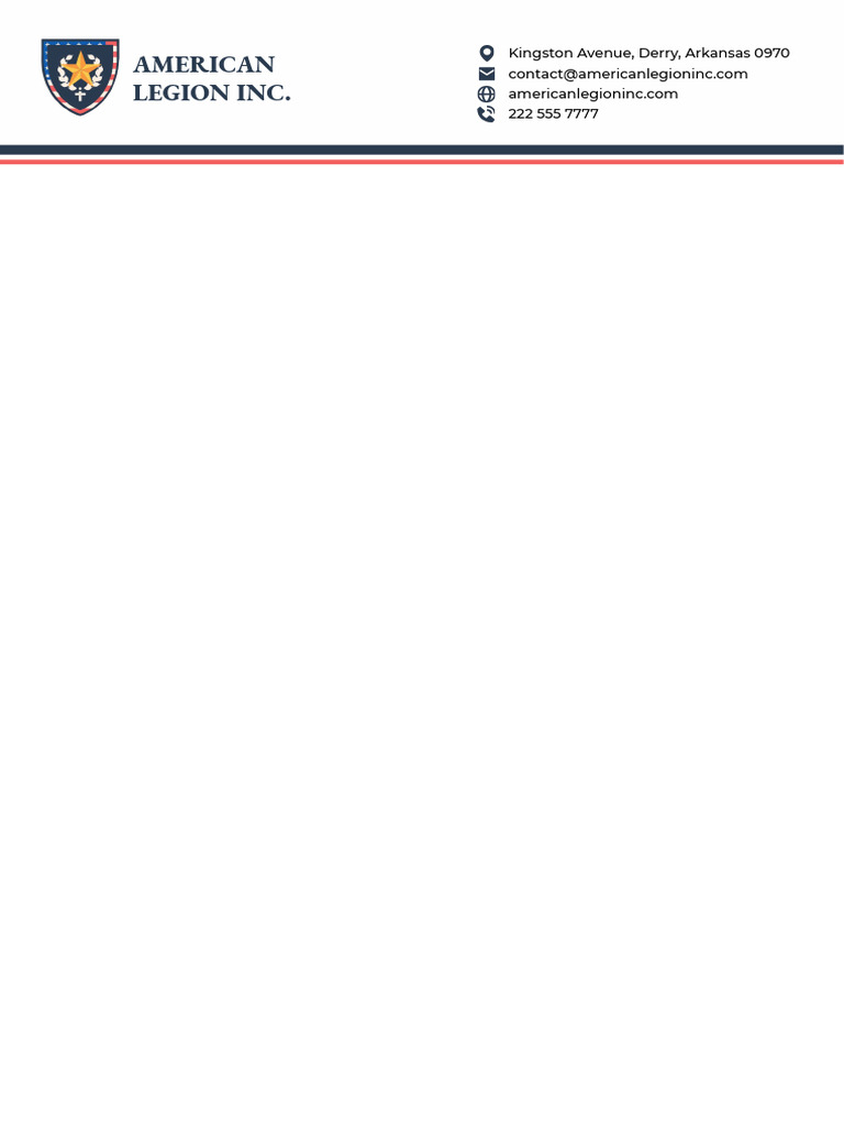 American Legion Letterhead Template | PDF