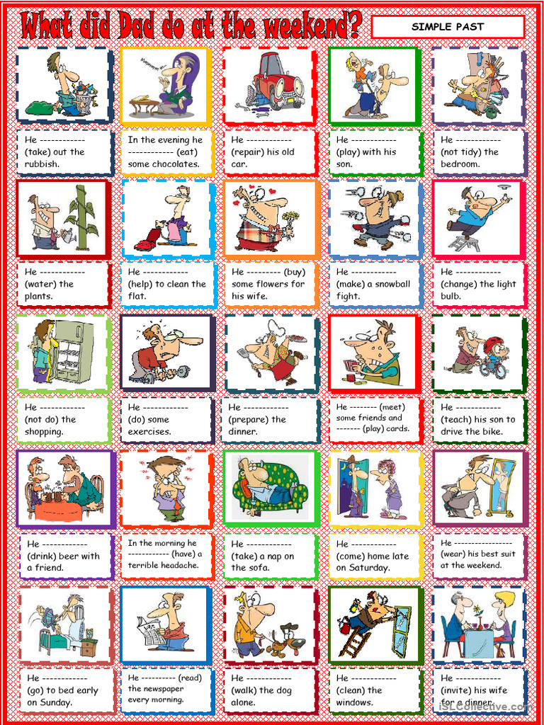 Busy Weekend - Simple Past Tense | PDF