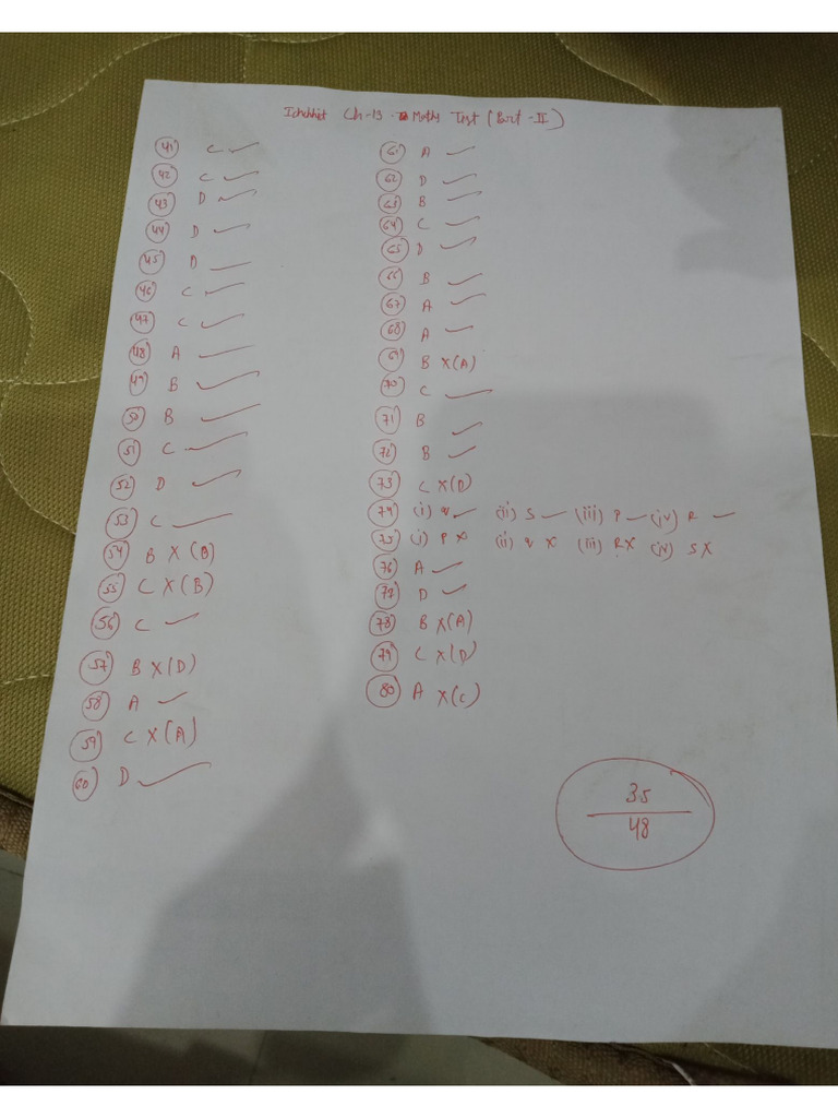 Ichchhit Maths ch-13 Test (Given by Sonia Didi) Part-2 (29-12-21) | PDF
