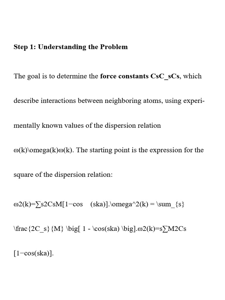 Step 1: Understanding The Problem | PDF