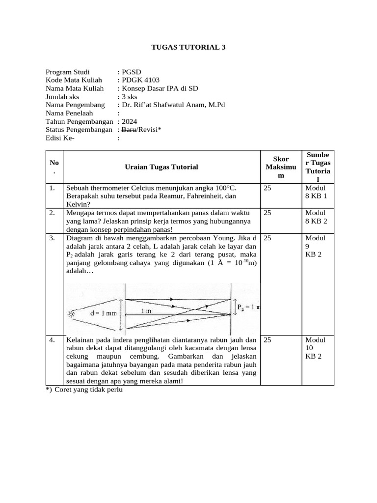 Soal - Tugas Tutorial 3 | PDF