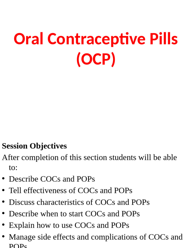 6 Oral Contraceptives | PDF | Combined Oral Contraceptive Pill | Birth ...