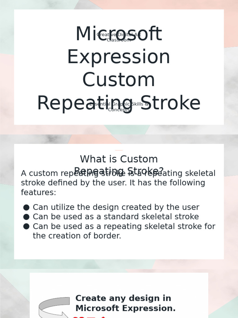 Microsoft Expression - Custom Repeated Stroke | PDF