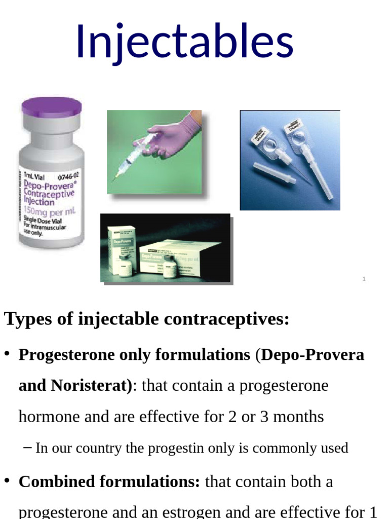 Injectable Contraceptive Guide | PDF | Women's Health | Endocrine System