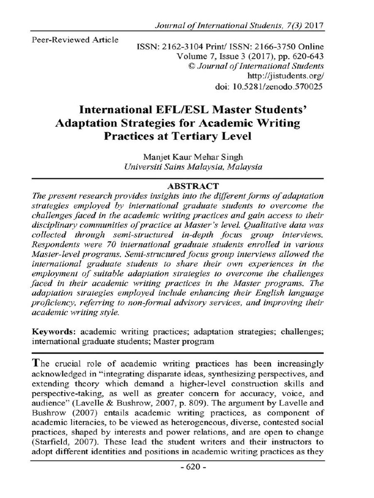 International EFLESL Master ST | PDF