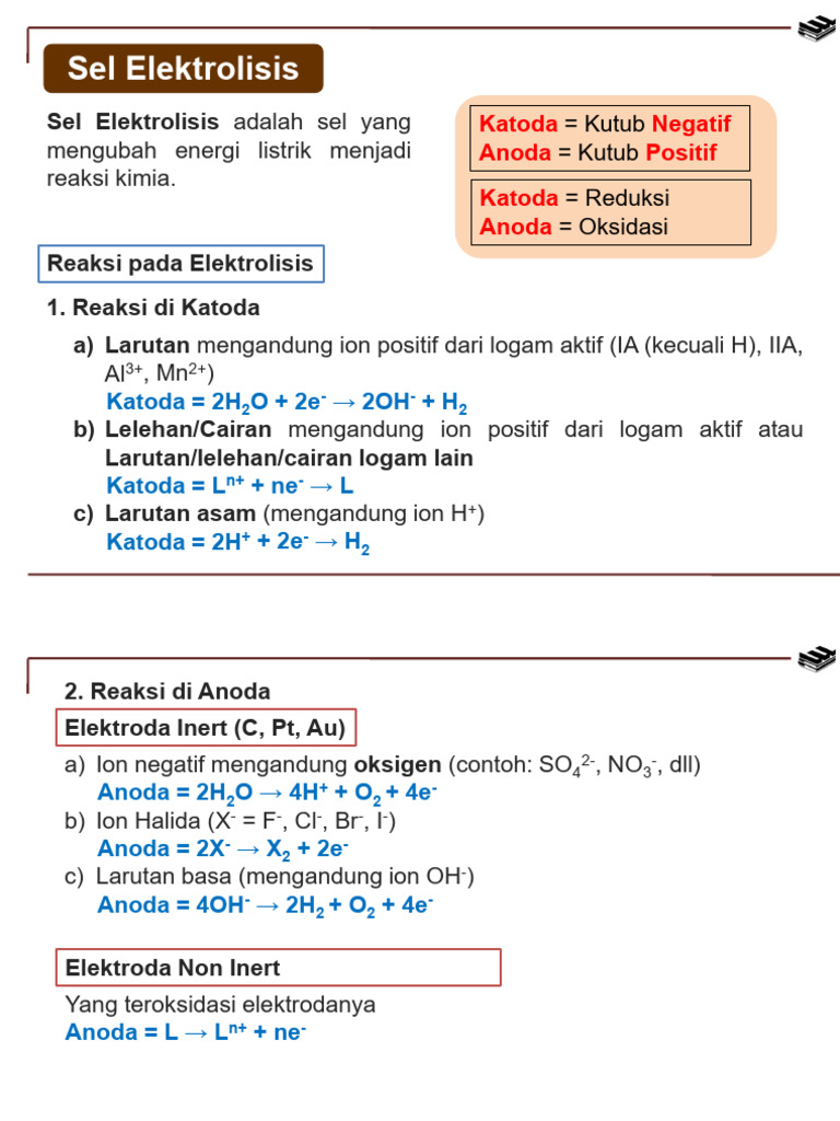 Sel Elektrolisis | PDF