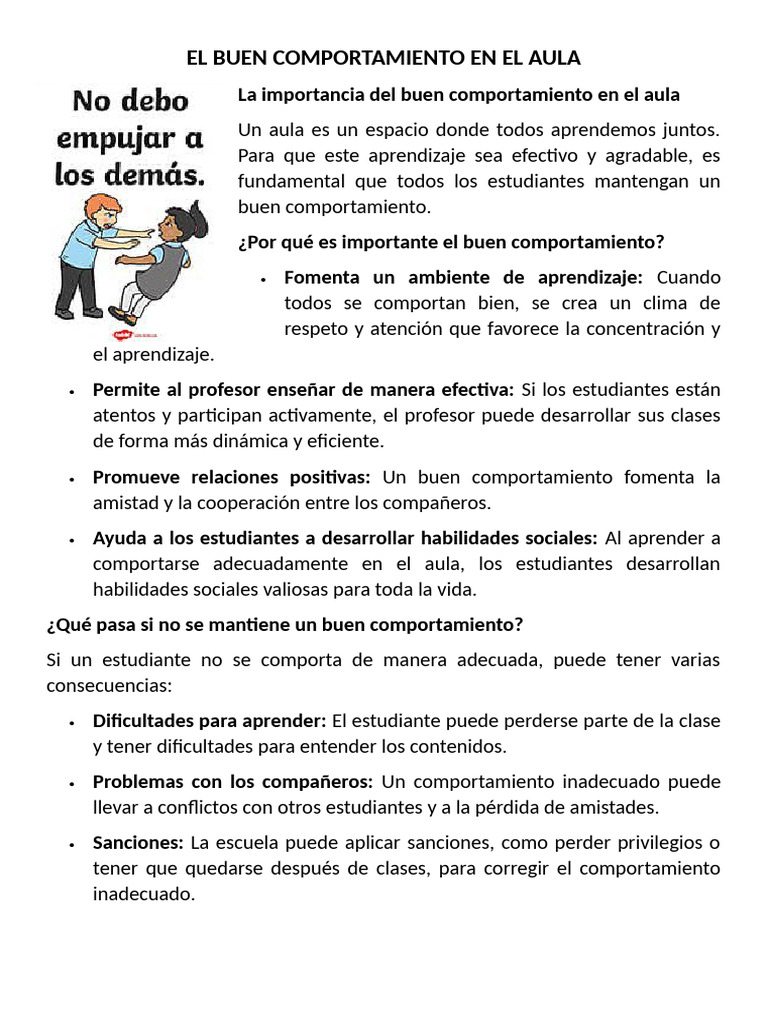 El Buen Comportamiento en El Aula Myt Cuento El Zorro y El Leñador | PDF