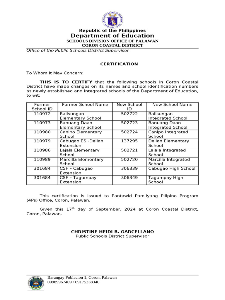 Certification For 4Ps | PDF